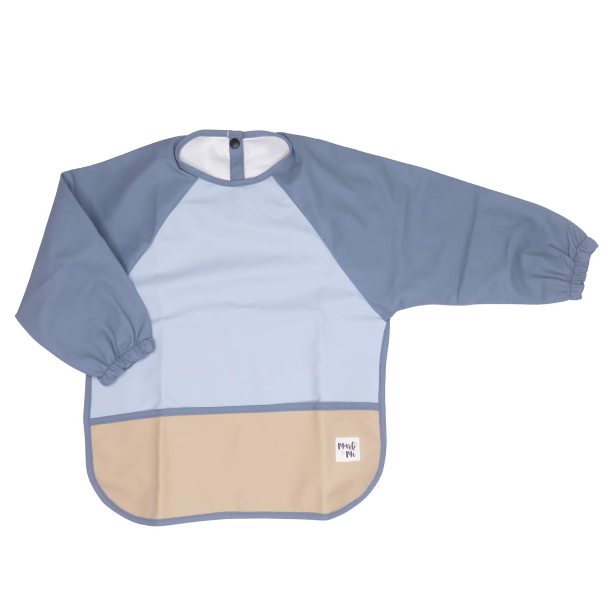 Waterproof Feeding Smock | Blue & Beige – Marli & Me™