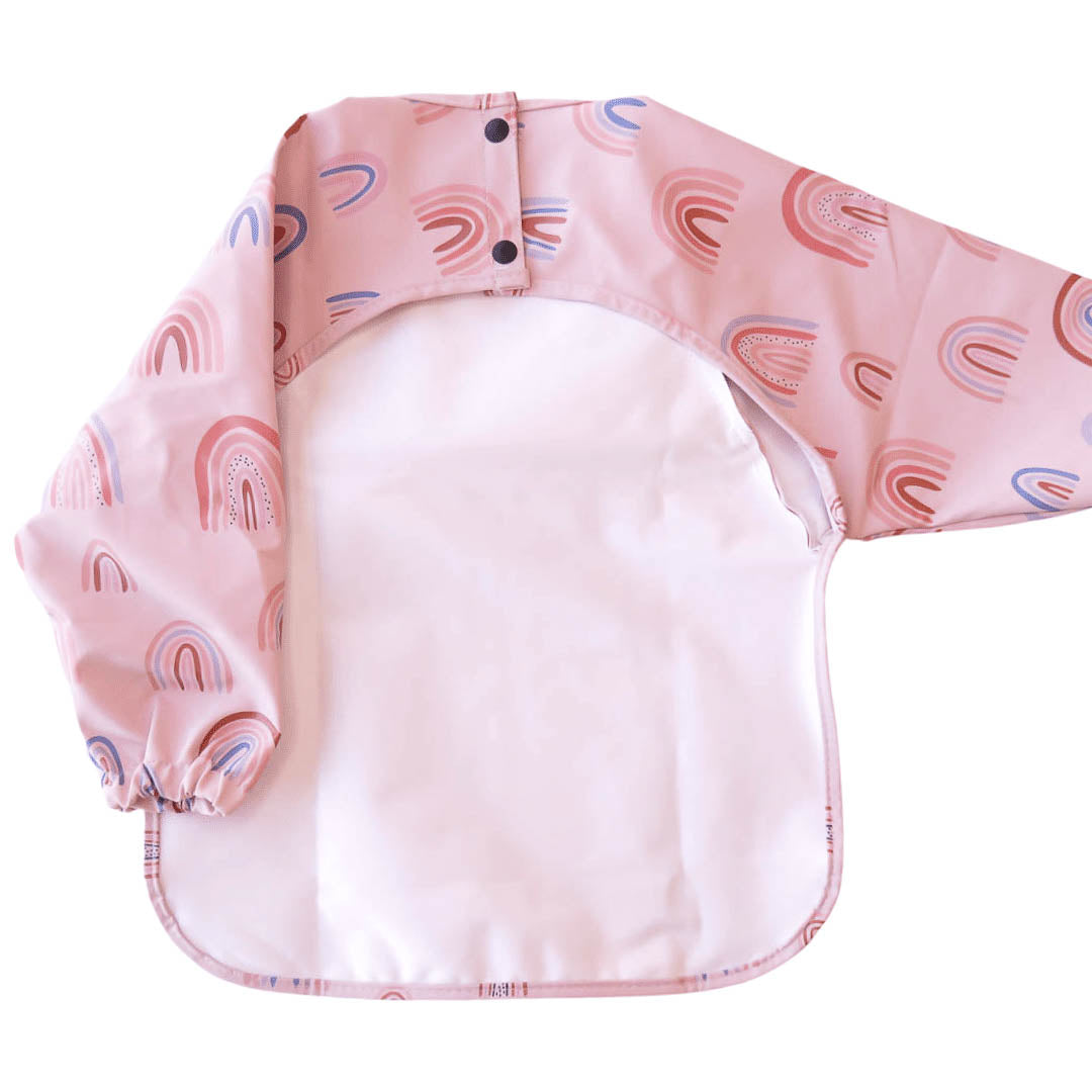 Waterproof Feeding Smock | Pink Rainbow – Marli & Me™