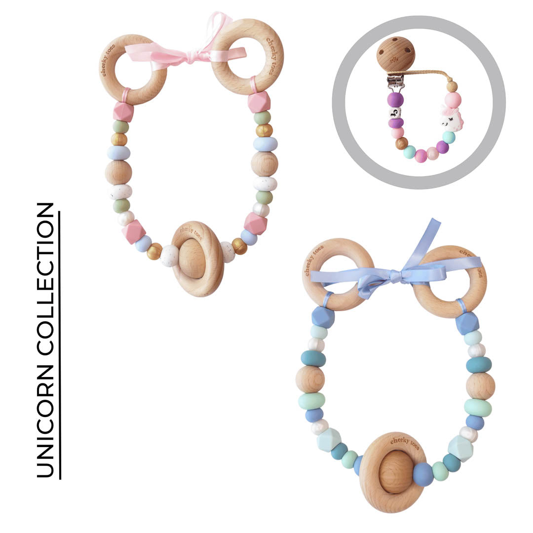 RATTLE Pram Garland | UNICORN Collection | cheeky toes™ – Marli & Me™